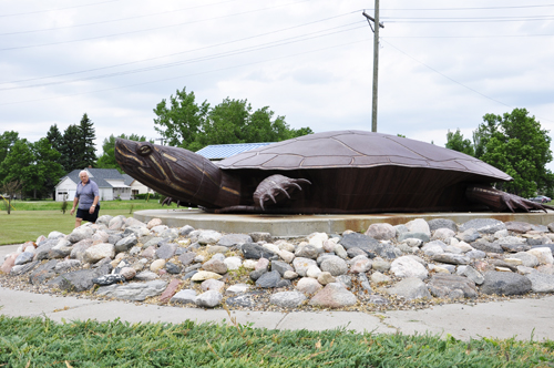 Rusty the Giant Turtle in Turtle Lake, North Dakota