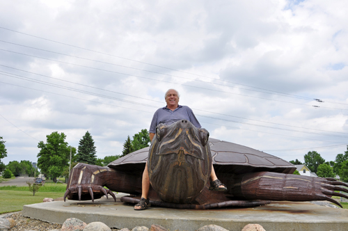 Rusty the Giant Turtle in Turtle Lake, North Dakota