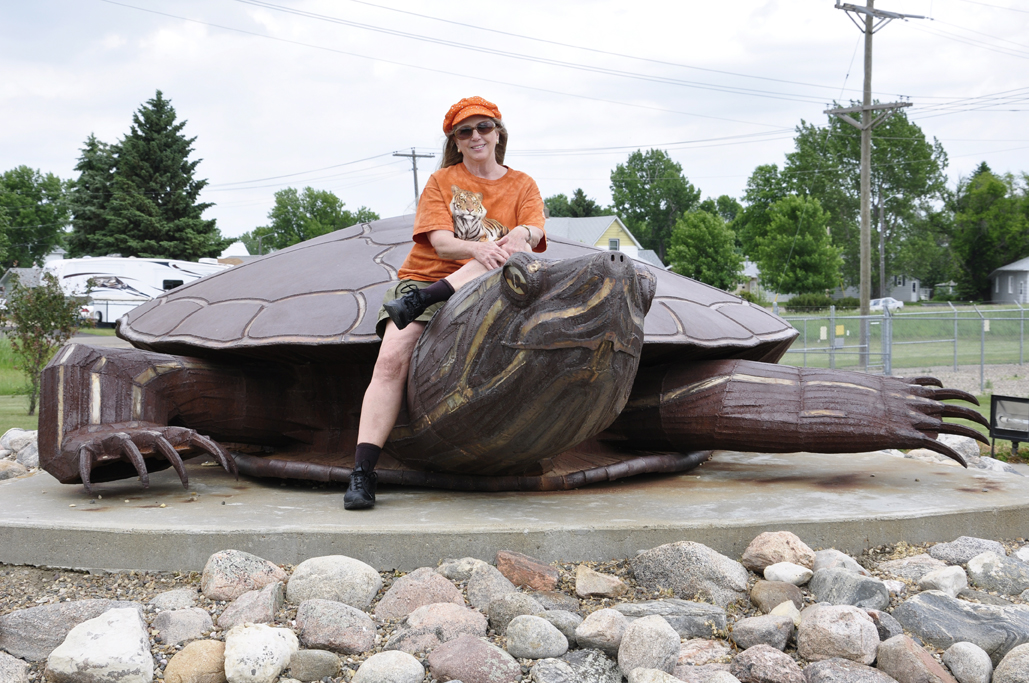Rusty the Giant Turtle in Turtle Lake, North Dakota