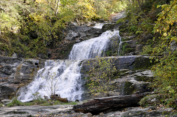 Kent Falls State Park and two waterfalls