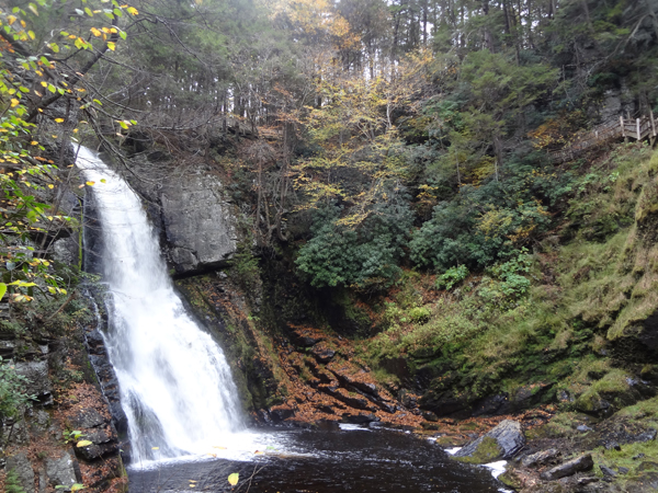 The Two RV Gypsies climber over 400 stairs Bushkill Falls in Pennsylvania
