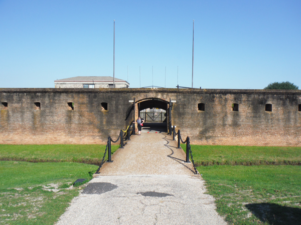 Historic Fort Gains on Dauphin Island in Alabama