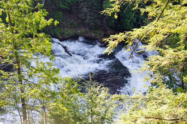 The two RV Gypsies at Agate Falls in Michigan