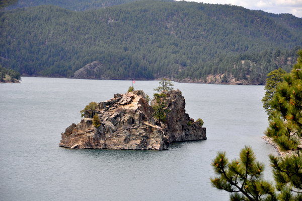 Pactola Lake, the largest reservoir in the Black Hills