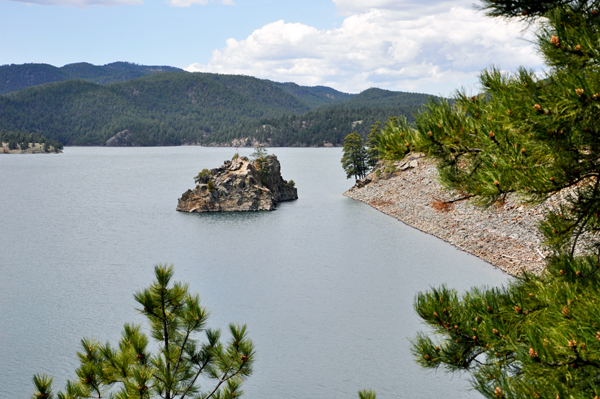 Pactola Lake, the largest reservoir in the Black Hills