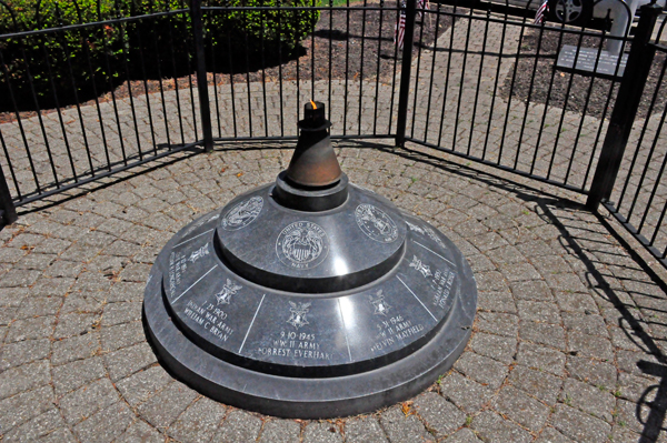 Military Memorials and The Eternal Flame at Zane's Landing Park